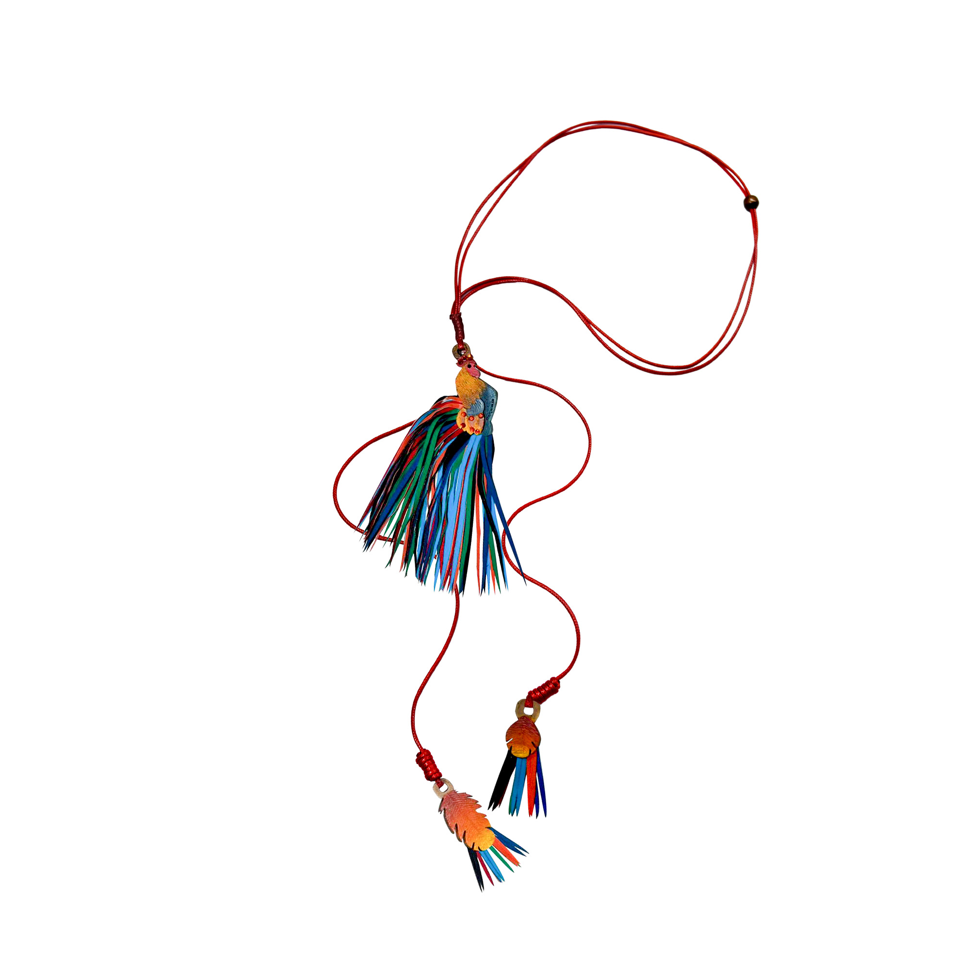 Collar Gallo Multicolor Grande - Aborígenes Diseño Artesanal